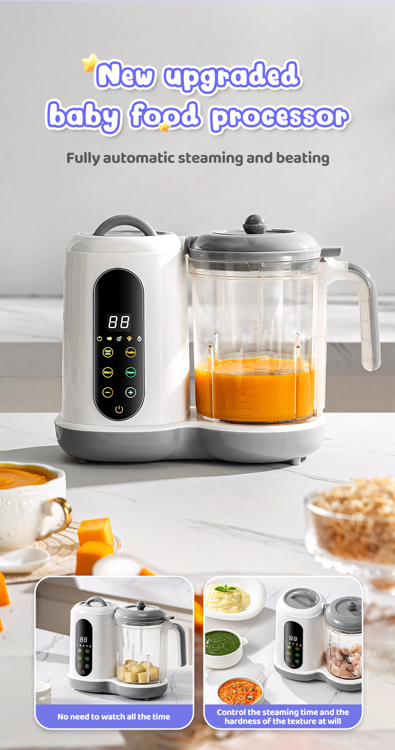Food Automatic Baby Food Maker / Cook / Steamer / Processor / Blender ...