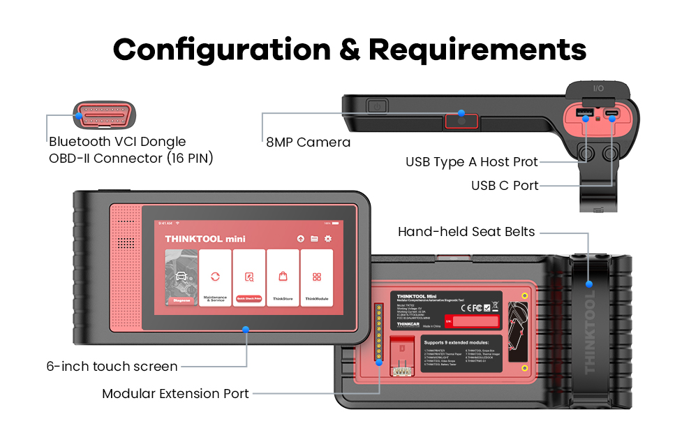 THINKCAR Thinktool Mini 2 Obd2 Automotive Scanner Oe-Level Full System ...