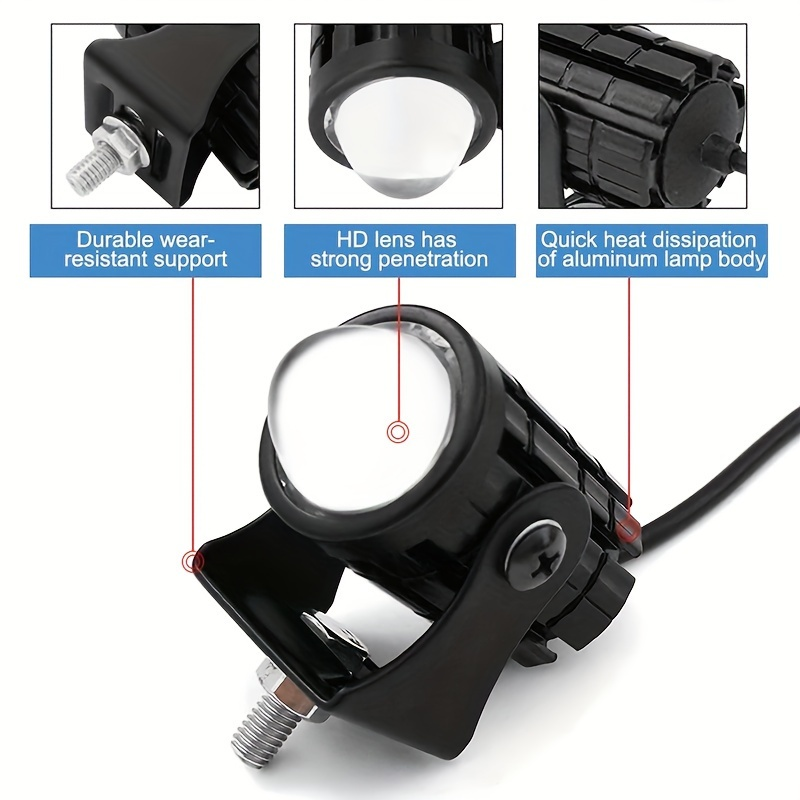 Waterproof LED Headlight for Motorcycle Low High Beam Mini Bulb Summer ...