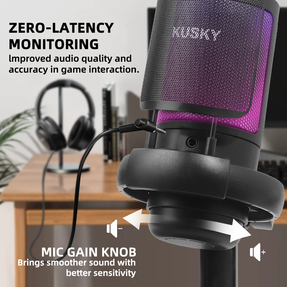 Kusky Me6D USB condenser Microphone PC Mic Gaming Mic for PC / Gaming ...