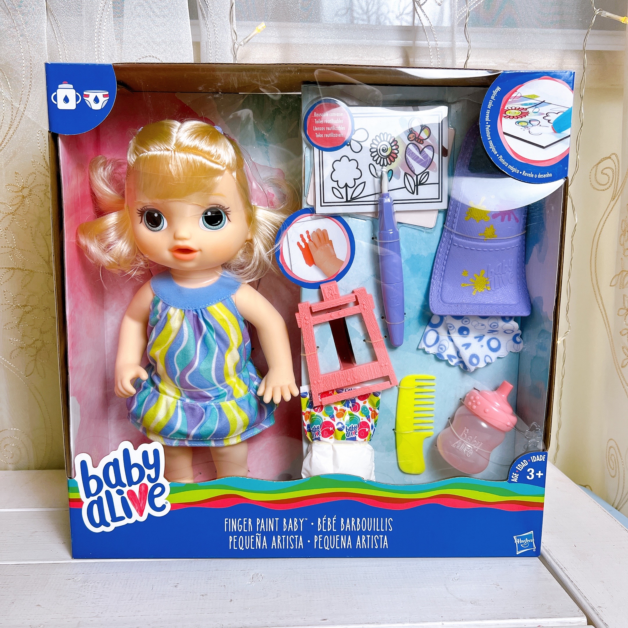 Baby Alive Finger Paint Baby Blonde Hair Doll C0960 Shopee Philippines