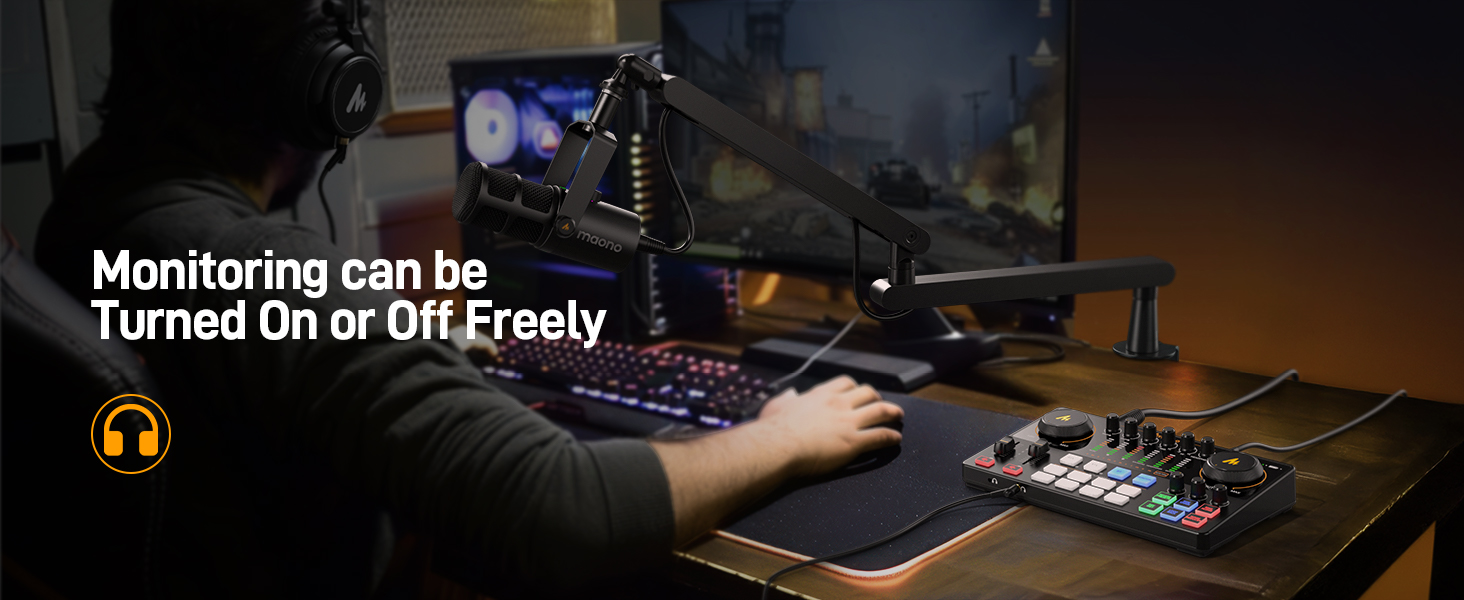 Maono AME2-Gen2 Podcast Mixer Audio Interface Sound Card with Dual XLR ...