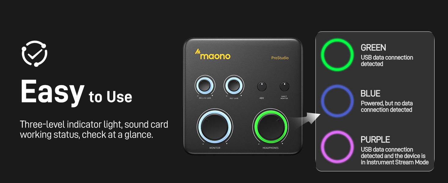 Maono PS22-Lite+PD400X Audio Interface PC Sound Card Dynamic Microphone ...