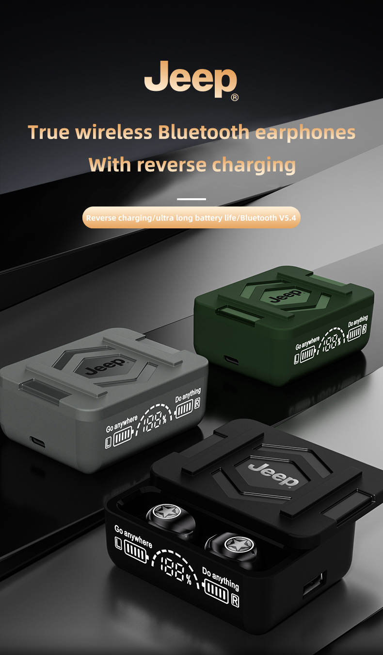 Jeep EW130 True Wireless Earbuds With Powerbank Noise Cancellation ...