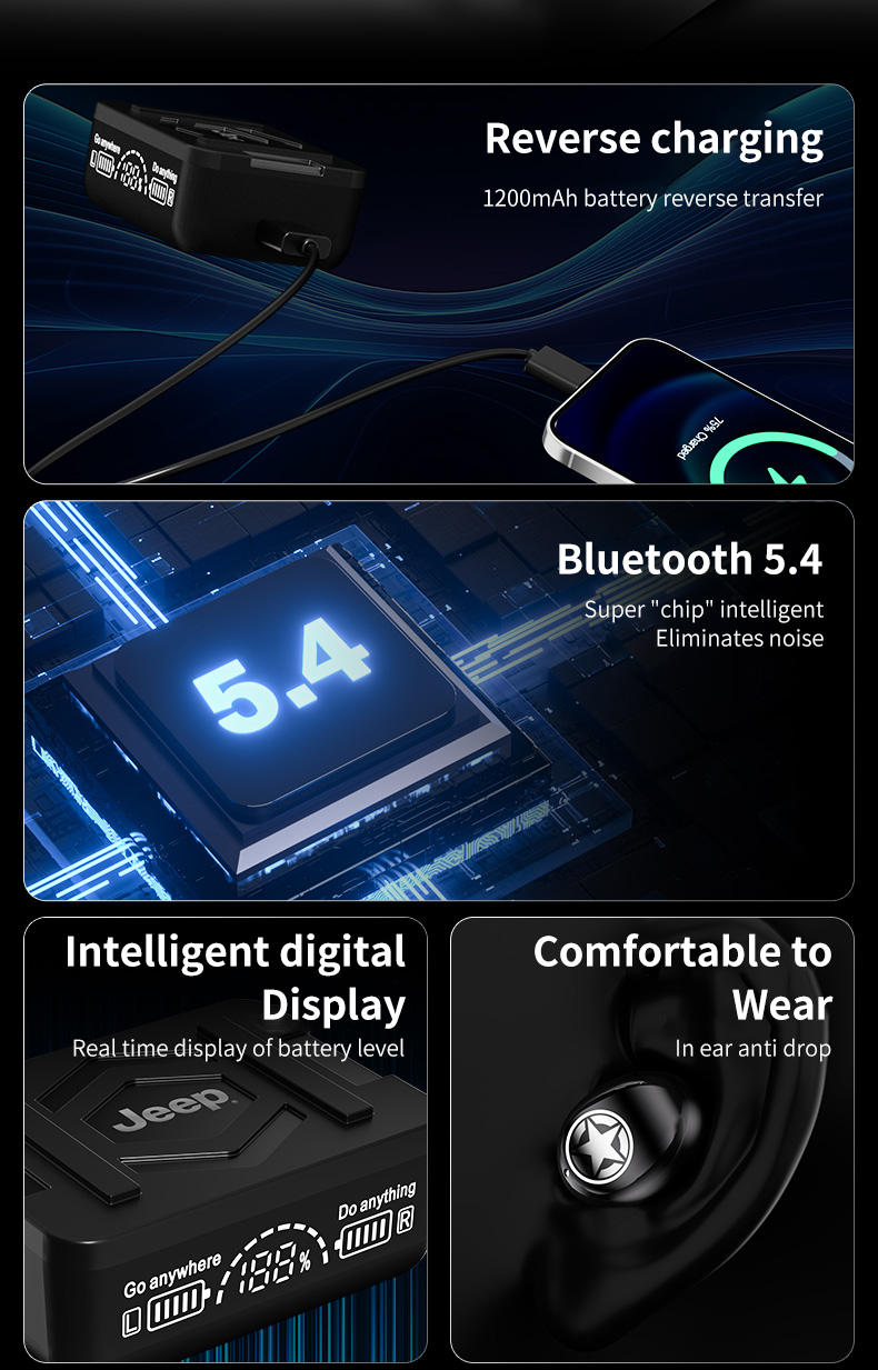 Jeep EW130 True Wireless Earbuds With Powerbank Noise Cancellation ...