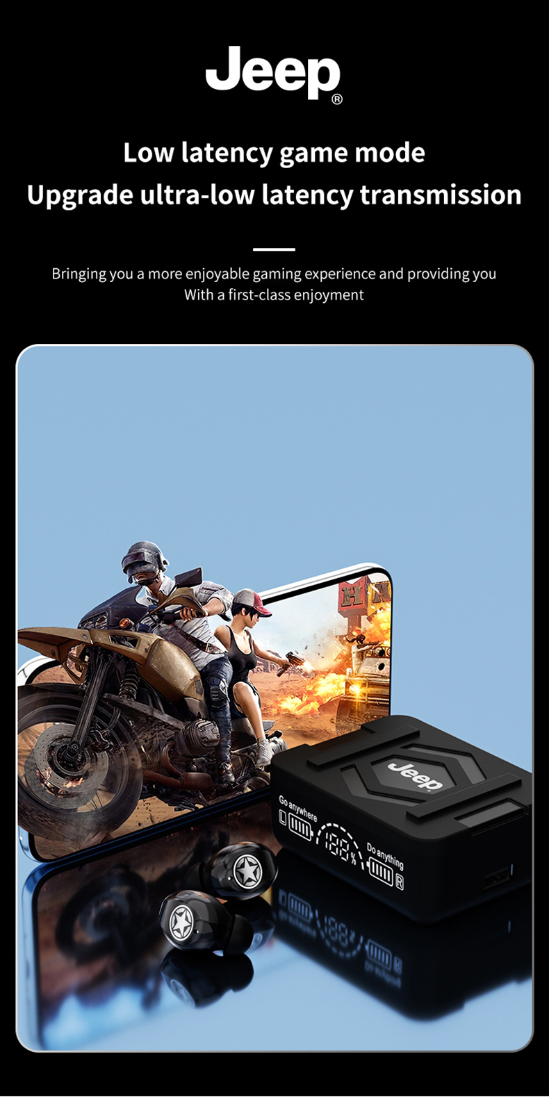 Jeep EW130 True Wireless Earbuds With Powerbank Noise Cancellation ...