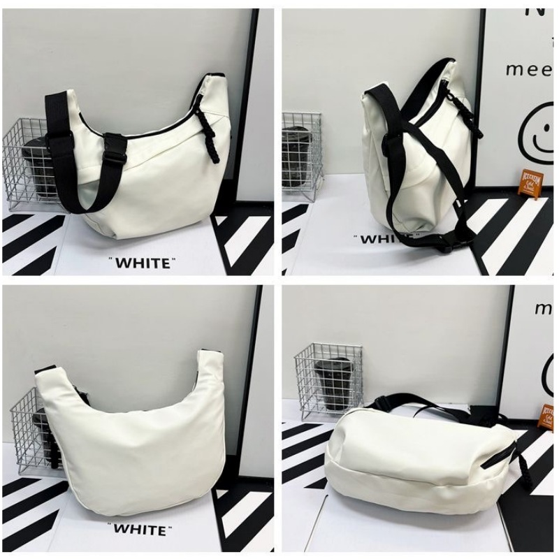 Black Men's canvas bag, casual dumpling bag, high-end texture ...