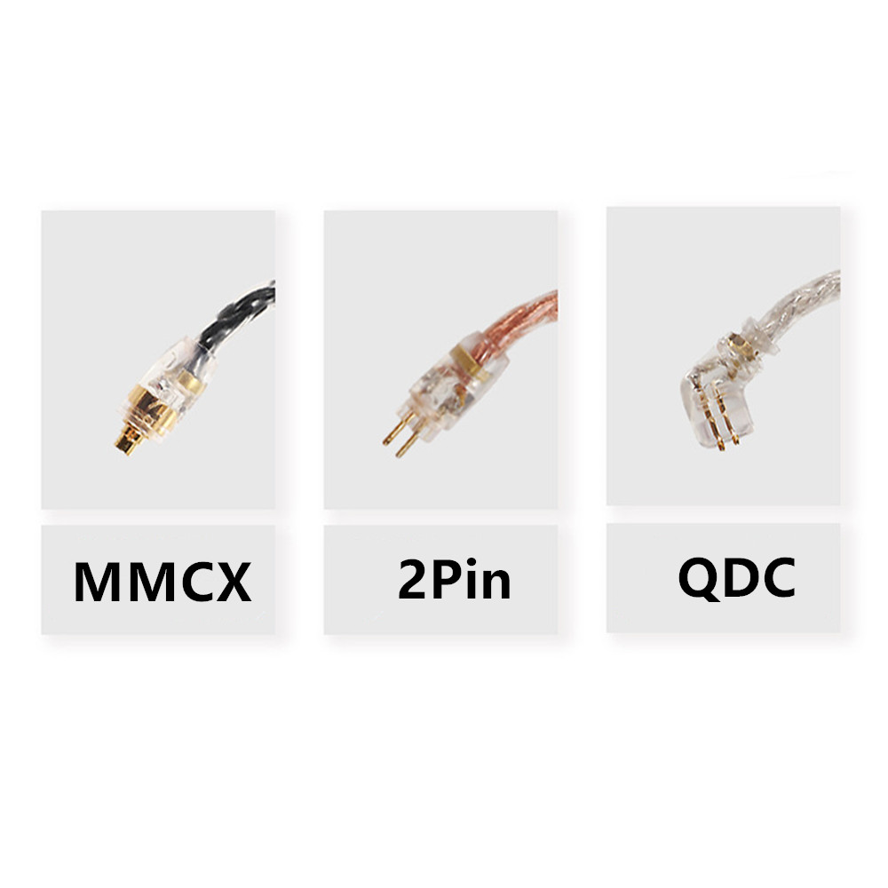 JCALLY Gold JC16 16 Share Earphone Upgrade Cable MMCX/2Pin/QDC KZ C Pin ...