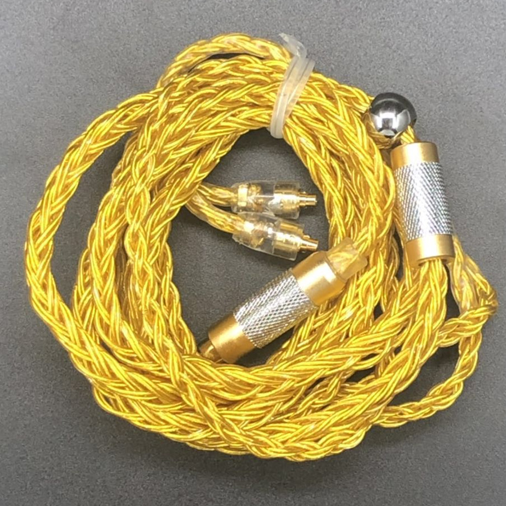 JCALLY Gold JC16 16 Share Earphone Upgrade Cable MMCX/2Pin/QDC KZ C Pin ...