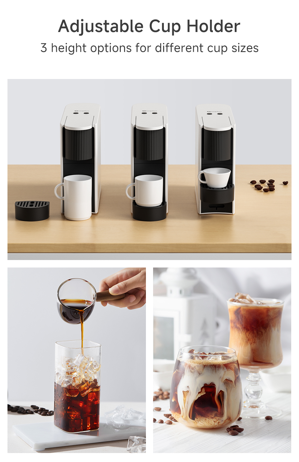 Simplus Espresso Capsule Coffee Machine Coffee Maker 20Bar Extraction ...