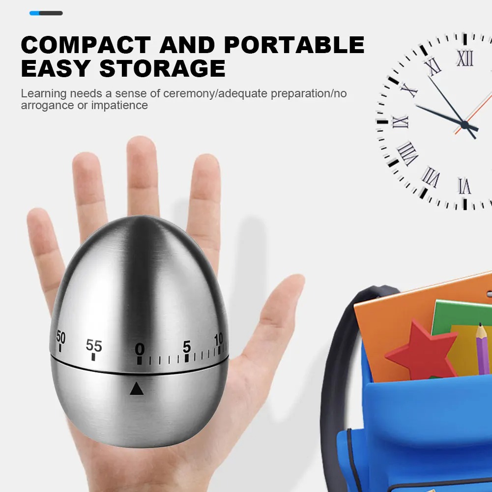 60 Minute Mechanical Timer Kitchen Device Gadget Sets Egg Boiling ...