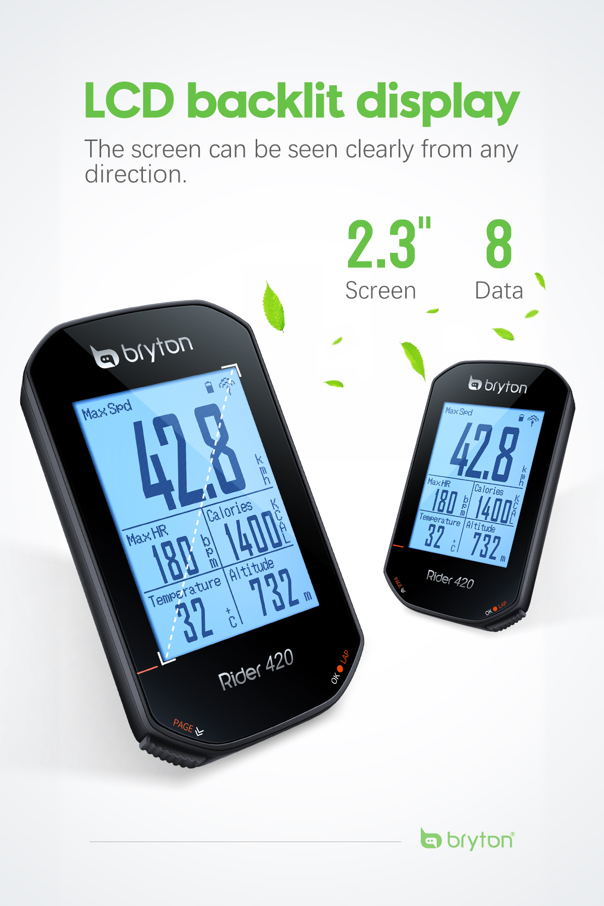 Bryton Rider420 Route Navigation Rider 420 420E GPS Bike Computer ...