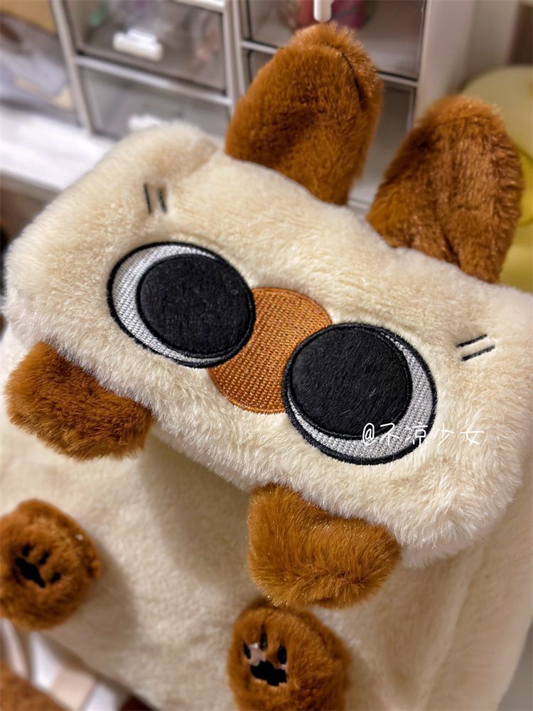 Cute Cat Plush Small School Bag Japanese ins Siamese Cat Mini Backpack ...