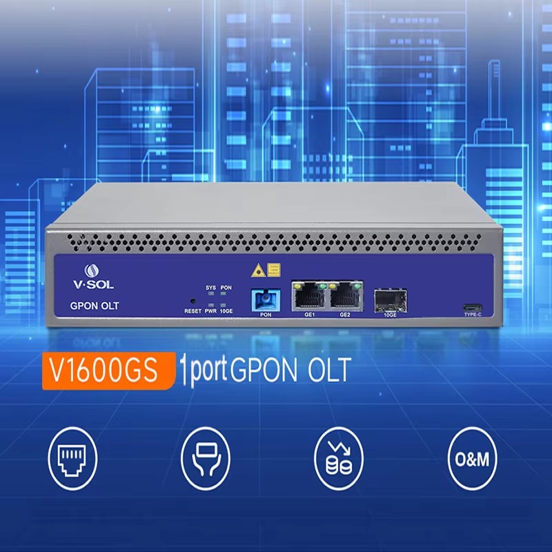 GPON OLT 1:128 Compatibile XPON ONU SNMP 1PORT FTTH Mini Telnet CLI WEB manage function Single ...