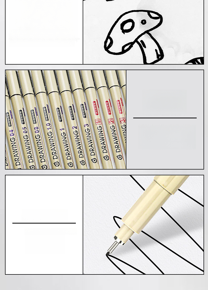 Sakura Hook Pen Waterproof Needle Pen Hand drawn Design Sketch Needle ...