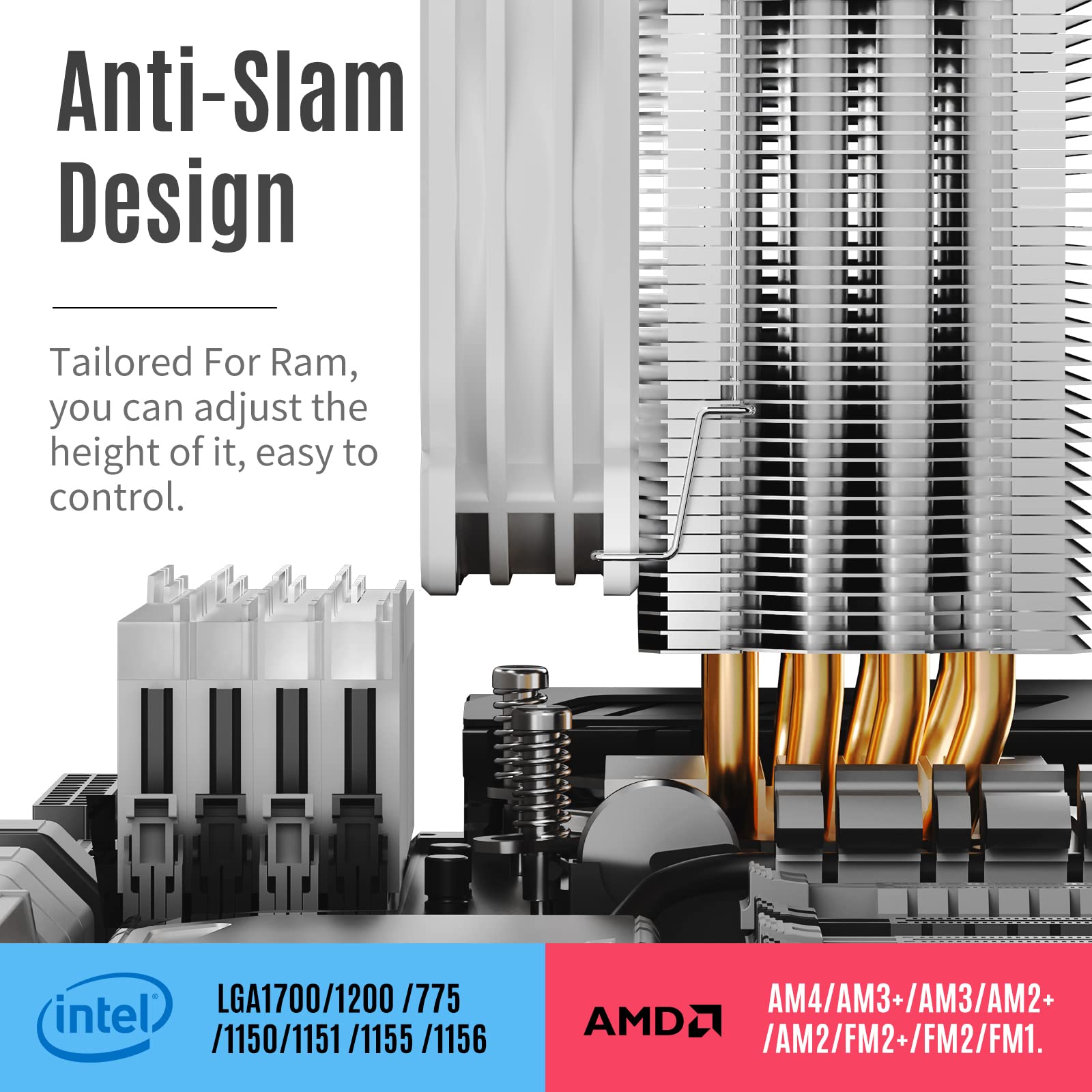 【TOP】CPU Fun Air Cooler 6 Heat Pipes Dual Tower High Performance ...