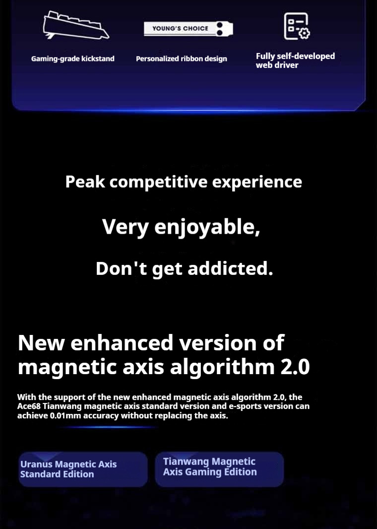 MCHOSE Ace68 MG68 wired magnetic axis keyboard, customized Hall sensor ...