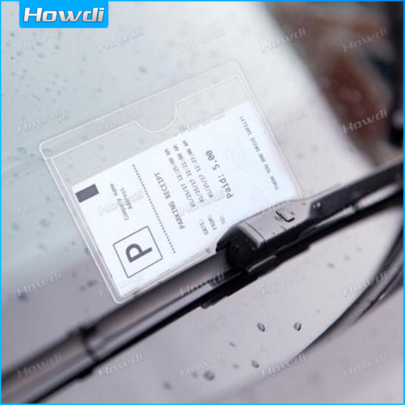 Car Windshield Transparent Card Holder Parking Pass Label Set Portable ...