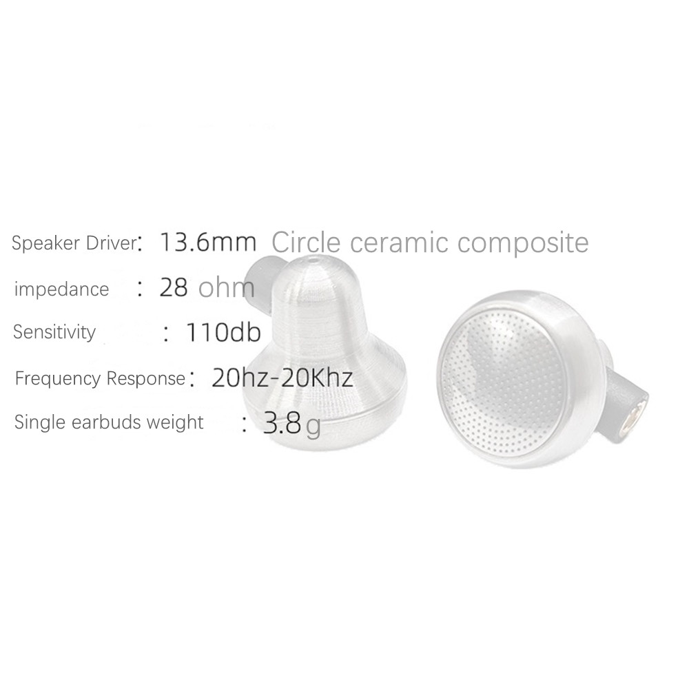 LUN SHENG AEOLIAN Bells Metal Flat Head Earbuds 13.6mm Circular ...
