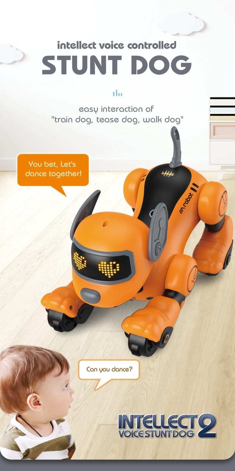 Robot Dog Intelligent Ai Programmable Smart Toys for Children Multi ...