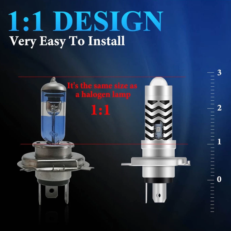 Motorcycle Headlight Bulb LED Motorcycle T19 P15D with Blue Parking ...