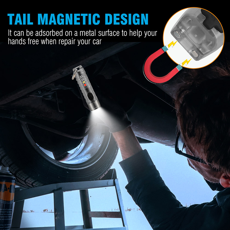 Boruit S11 Multi-function Flashlight with UV Light Type-C Rechargeable ...