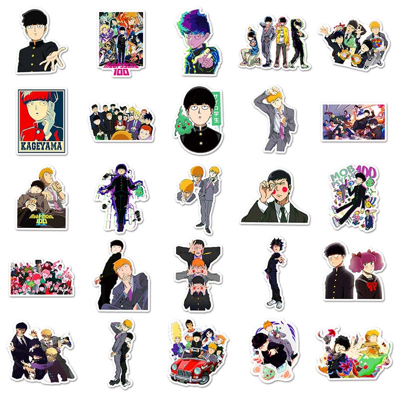 50pcs Anime Mob Psycho 100 Graffiti Sticker Cartoon Decal for ...