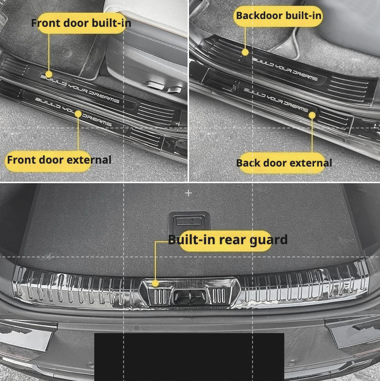 Byd Sealion 7 stainless steel Welcome Pedal Sill Scuff Plate Guards ...
