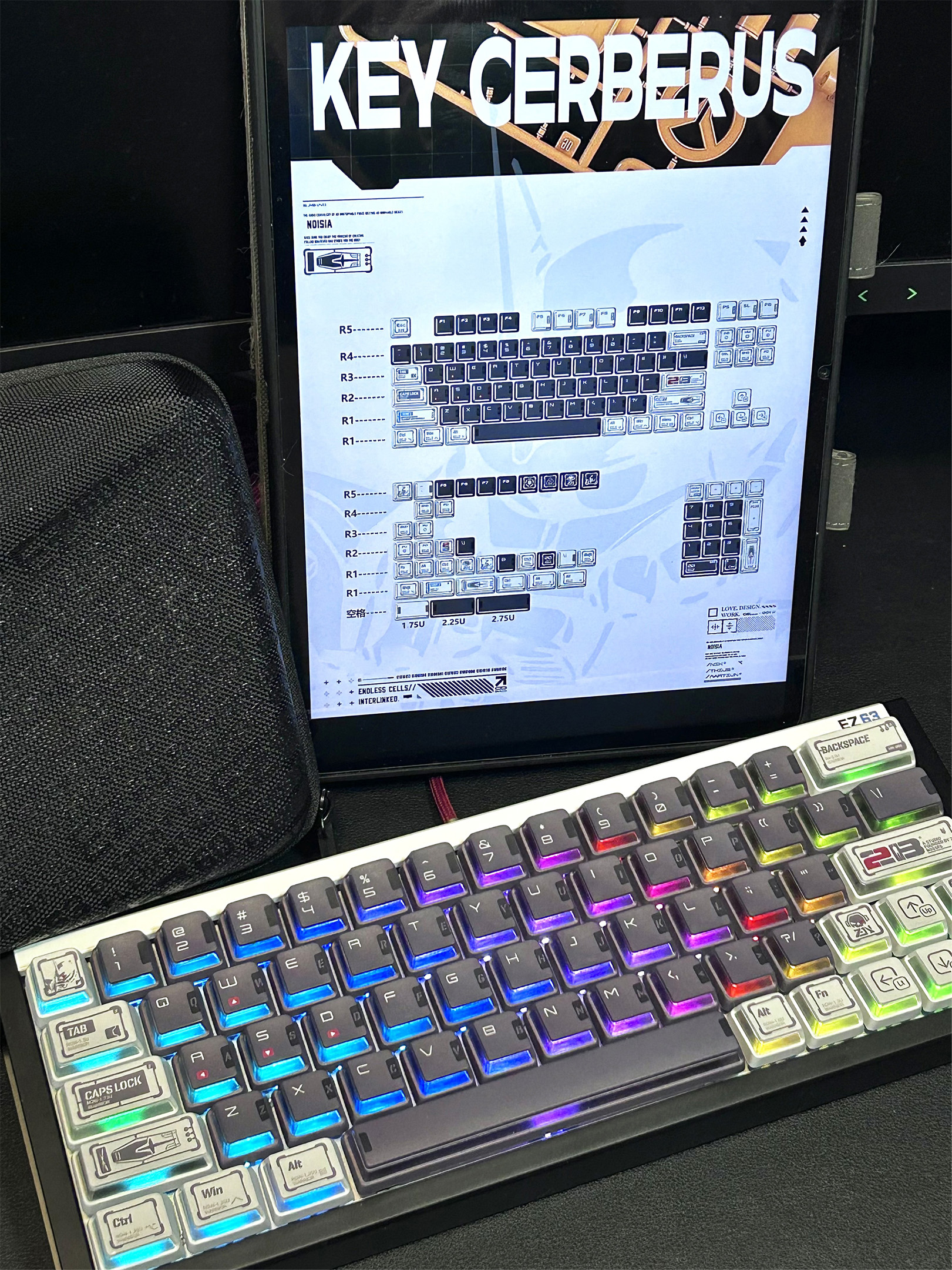 -LW- KEY CERBERUS Mech Model Keycap Customized Mechanical Keyboard PBT ...