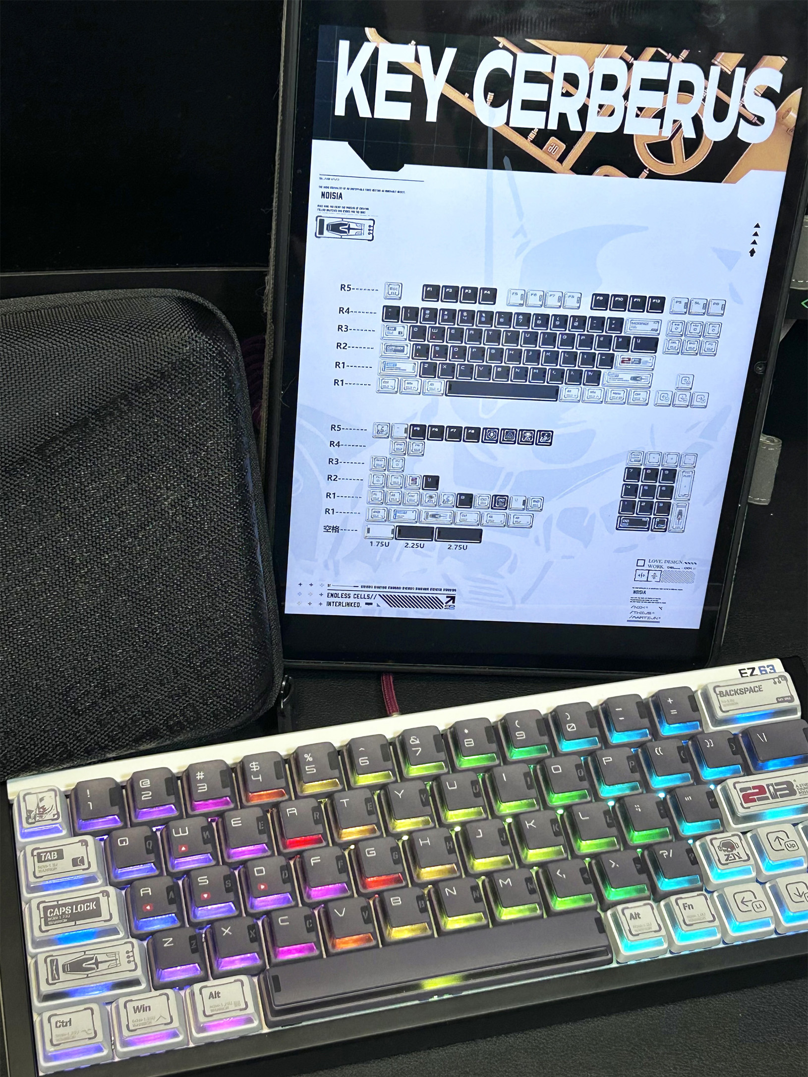 -LW- KEY CERBERUS Mech Model Keycap Customized Mechanical Keyboard PBT ...