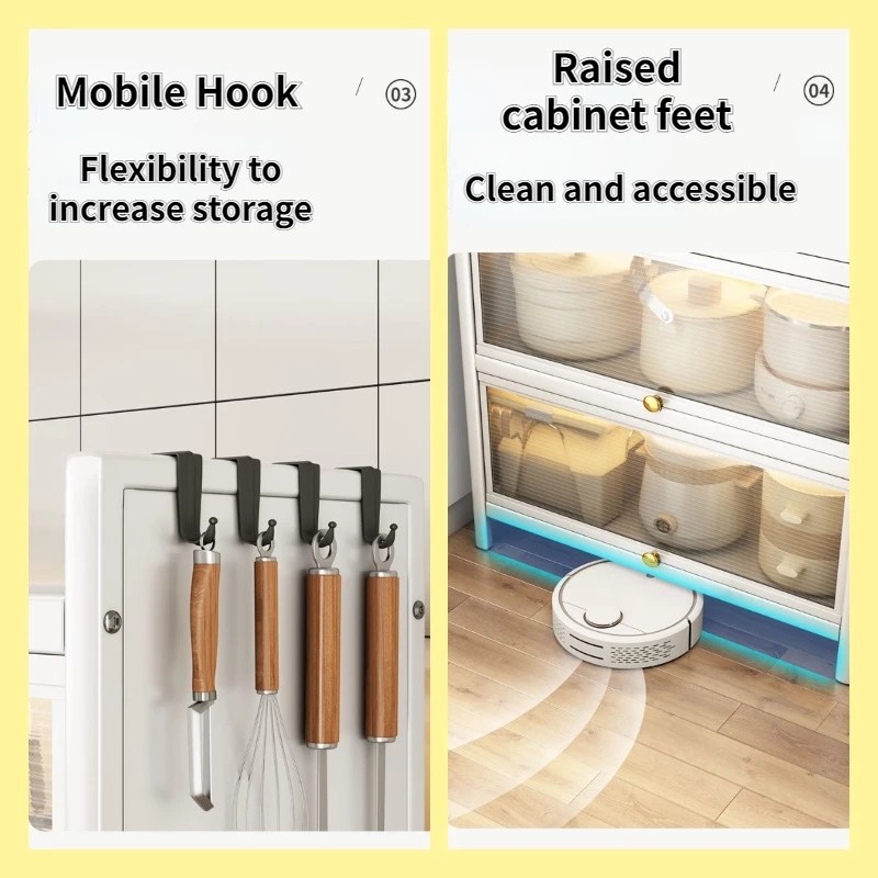 Nordic Kitchen Organizer Storage Rack Multifunctional Kitchen Rack ...