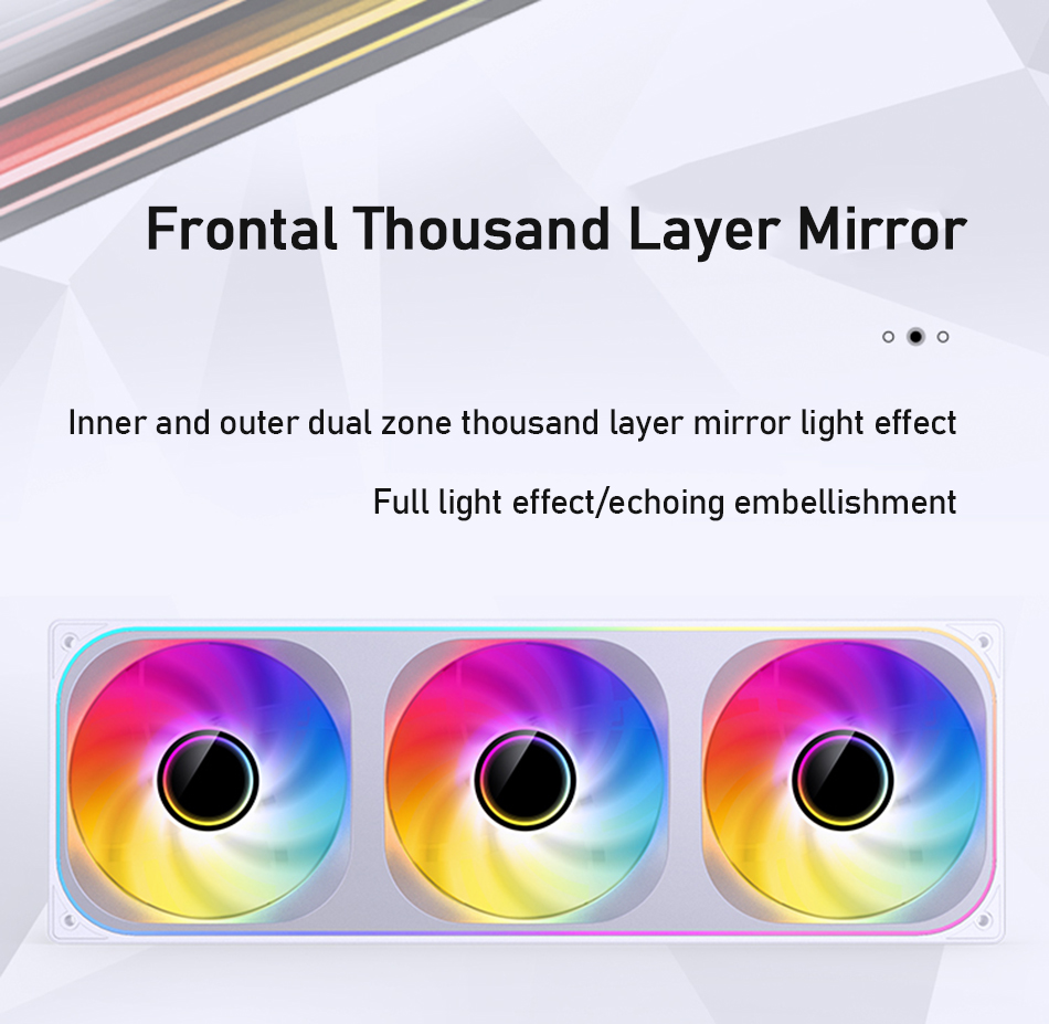 Jonsbo ZB-120/240/360 Combined Case Fan 360 Four Sided Thousand Layer Mirror 120mm PWM CPU ...