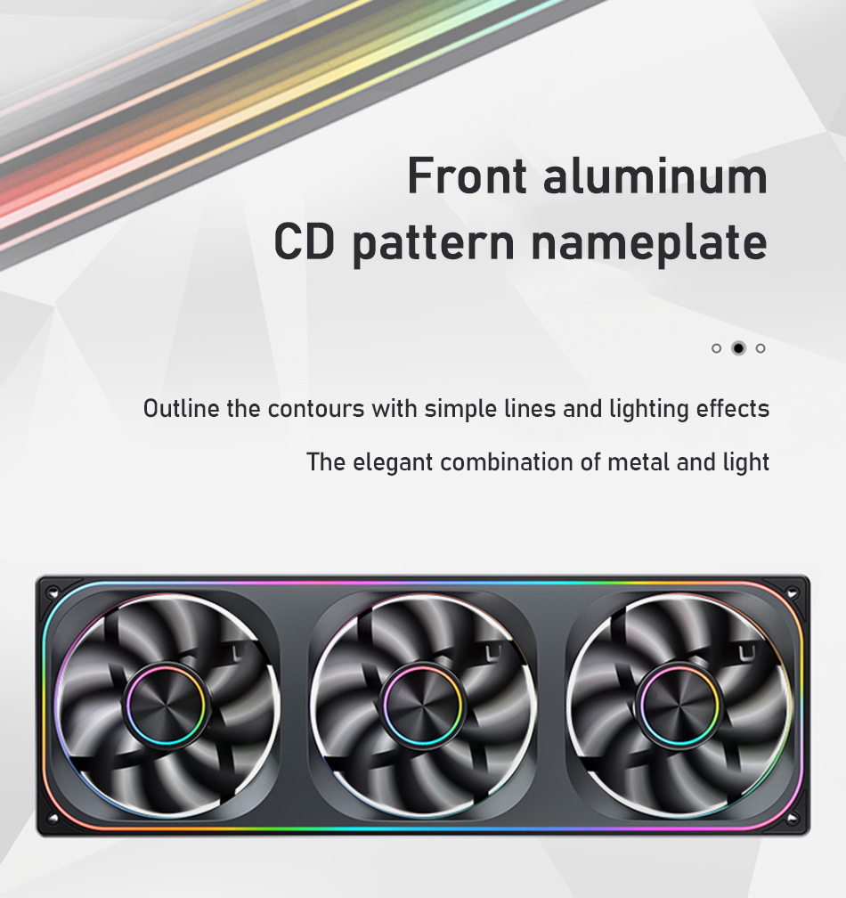 Jonsbo ZA-120/240/360 Case Fan 360 Multi Sided Thousand layer Mirror 5V ...