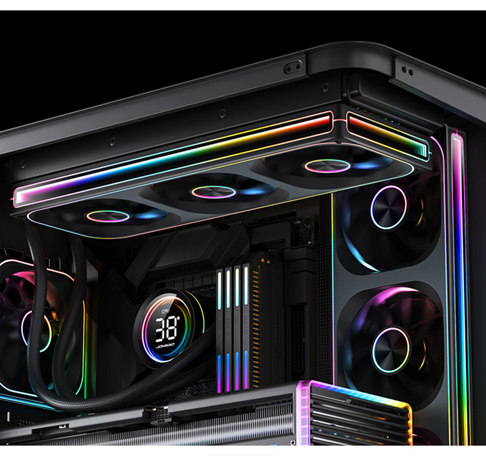 Jonsbo ZA-120/240/360 Case Fan 360 Multi Sided Thousand layer Mirror 5V ...