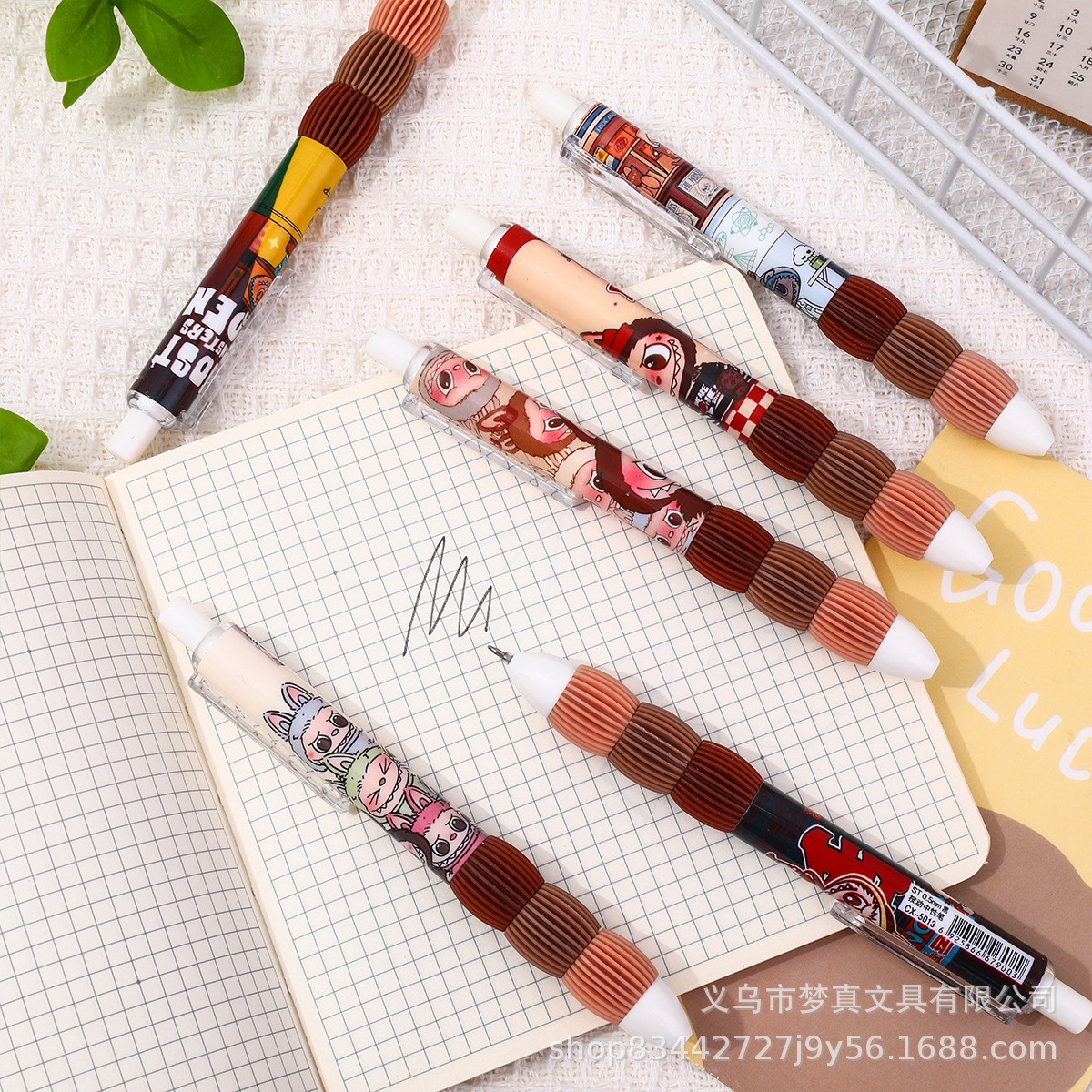 labubu quick-drying neutral press-down pen cartoon water pen carbon ...