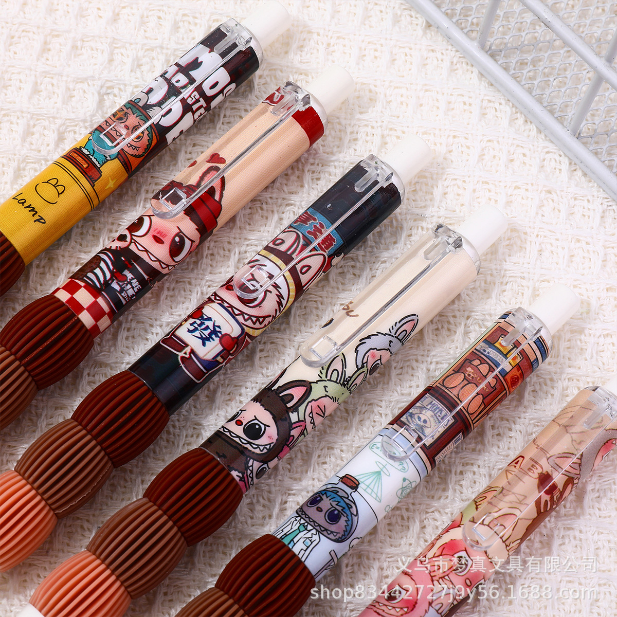 labubu quick-drying neutral press-down pen cartoon water pen carbon ...