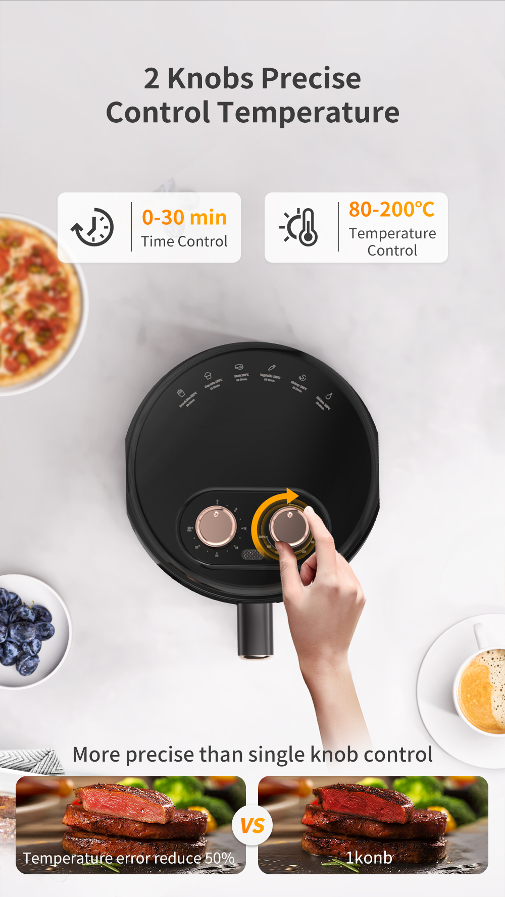 Simplus Air Fryer Multi-functional Household Oil-free Healthy Cooking ...