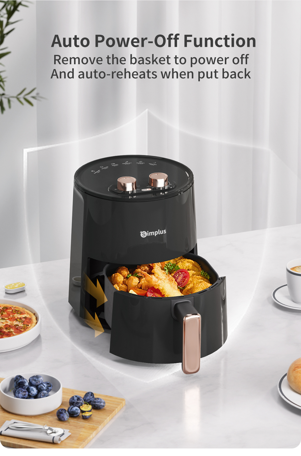 Simplus Air Fryer Multi-functional Household Oil-free Healthy Cooking ...