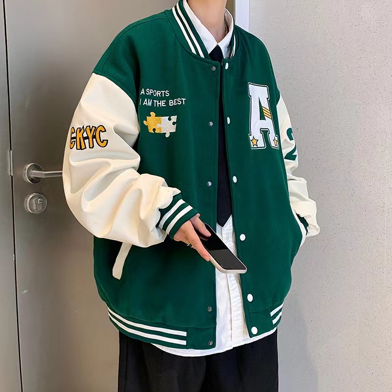 YS fashion Korean Aesthetic jacket for men style casual vintage jacket ...