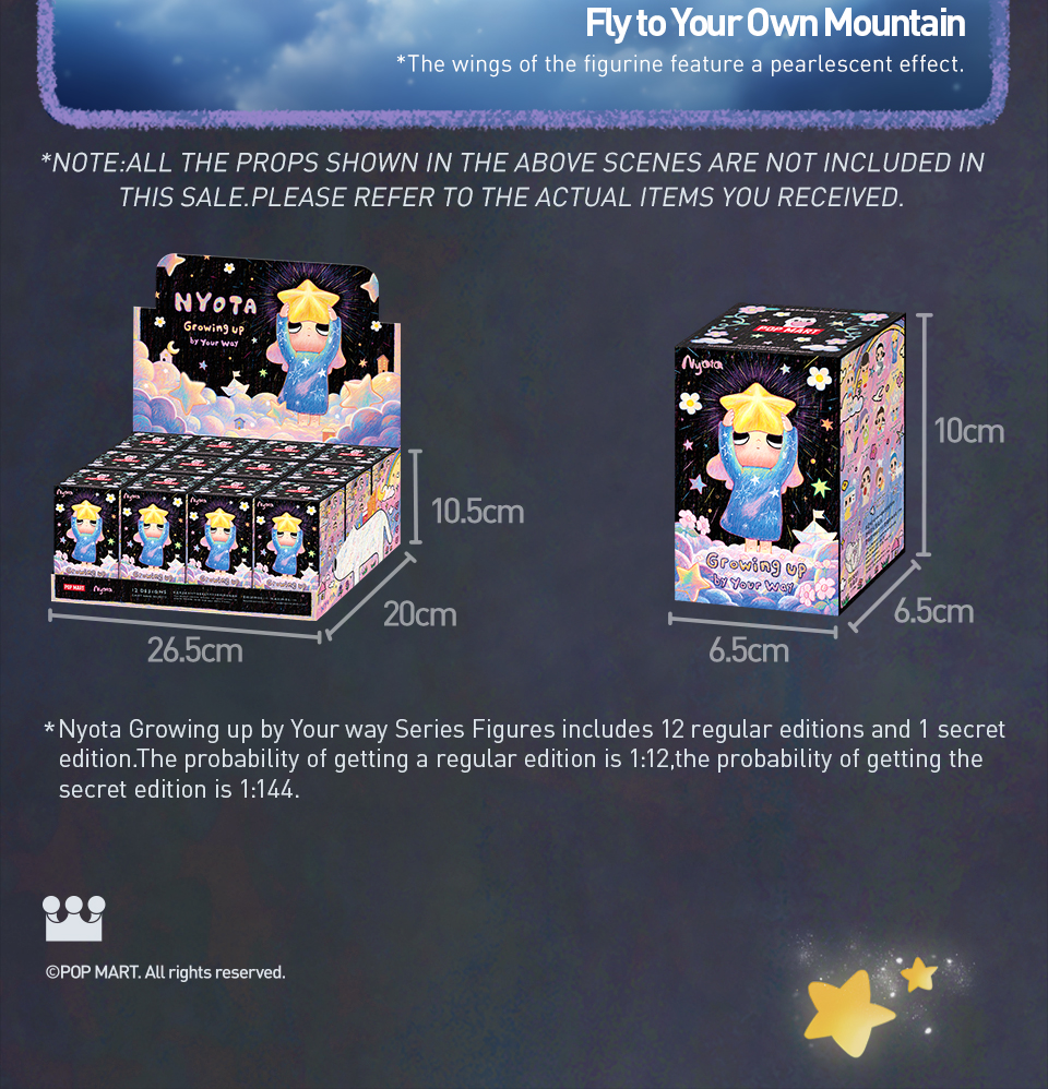 POP MART Nyota Growing up by Your way Series Figures Blind Box Action ...