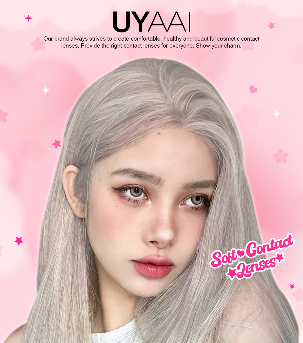 UYAAI Contact Lenses New York Pro Blue Lens Gogh Gray Yearly Makeup ...