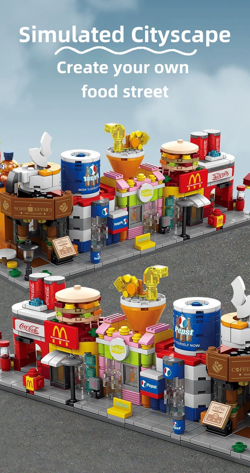 Street View Building Blocks Food Architectural Series Combinable ...