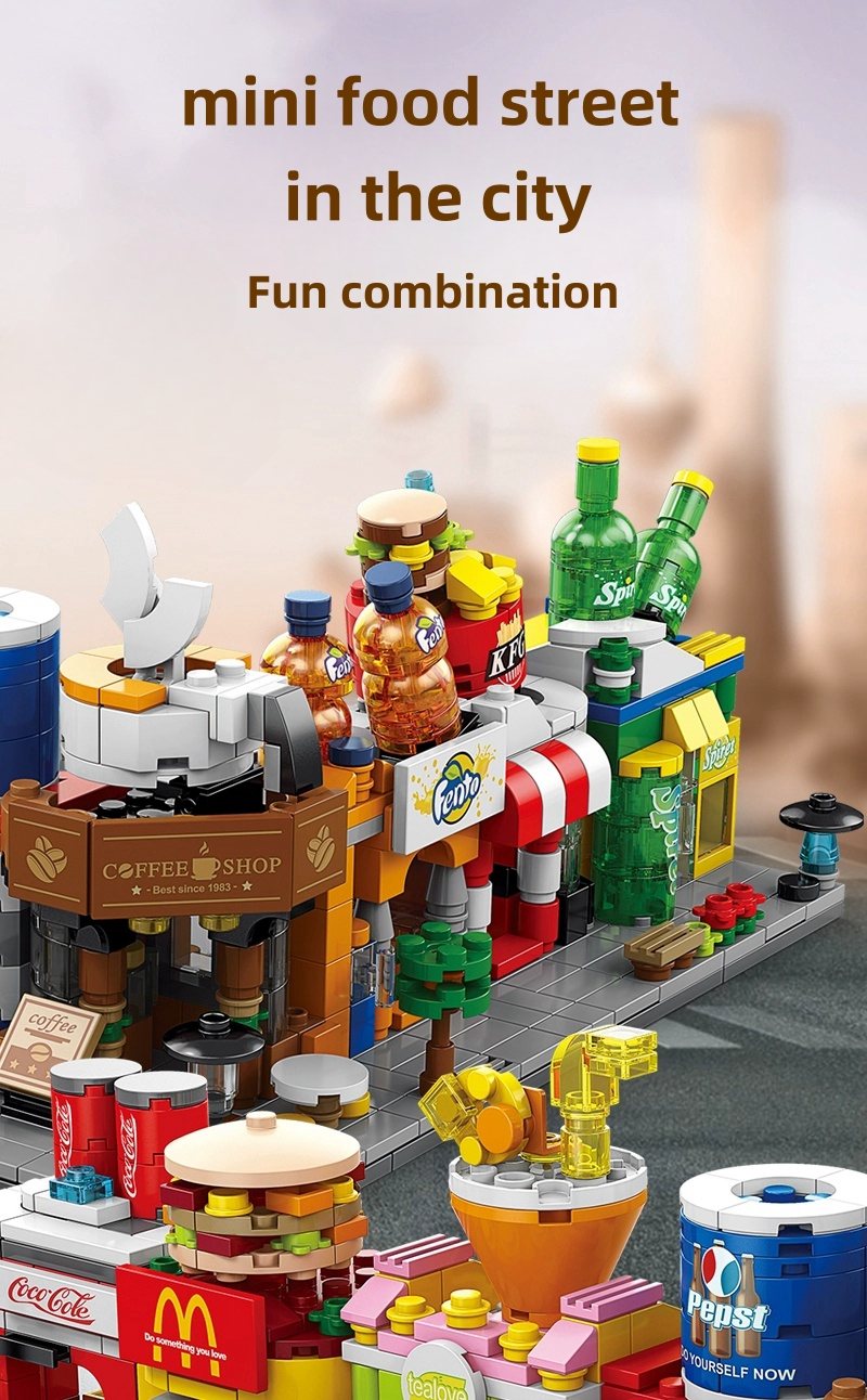 Street View Building Blocks Food Architectural Series Combinable ...