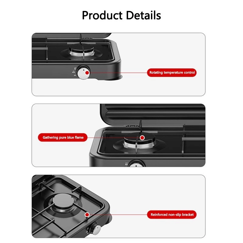 【Free Gift】Gas Stove Double Burner Gas Stove LPG Kitchen Appliance ...