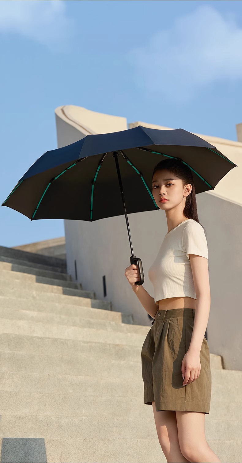 IMUTO Automatic Sun Umbrella Windproof Anti-UV Sunscreen Wind-Resistant ...