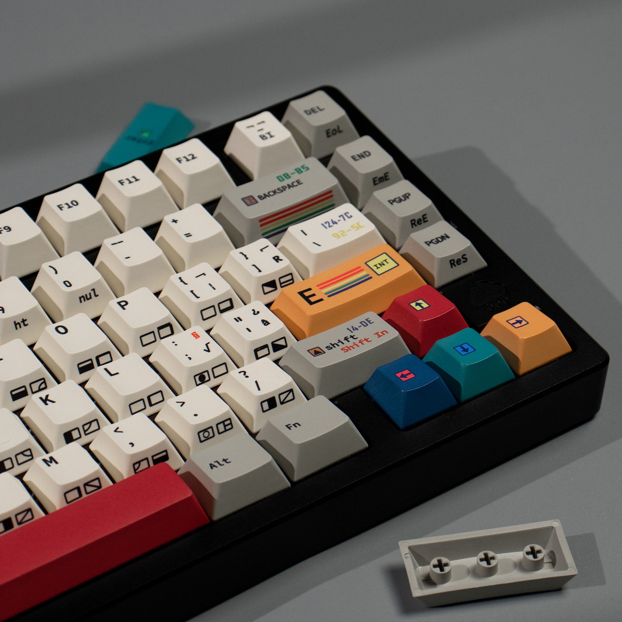 -LW- Retro Keycaps PBT CHERRY Profile Mechanical Keyboard Front ...