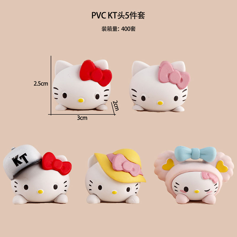5Pcs 2.5cm Sanrio Hello Kitty Mini Cute Figure Japan Anime HelloKitty ...