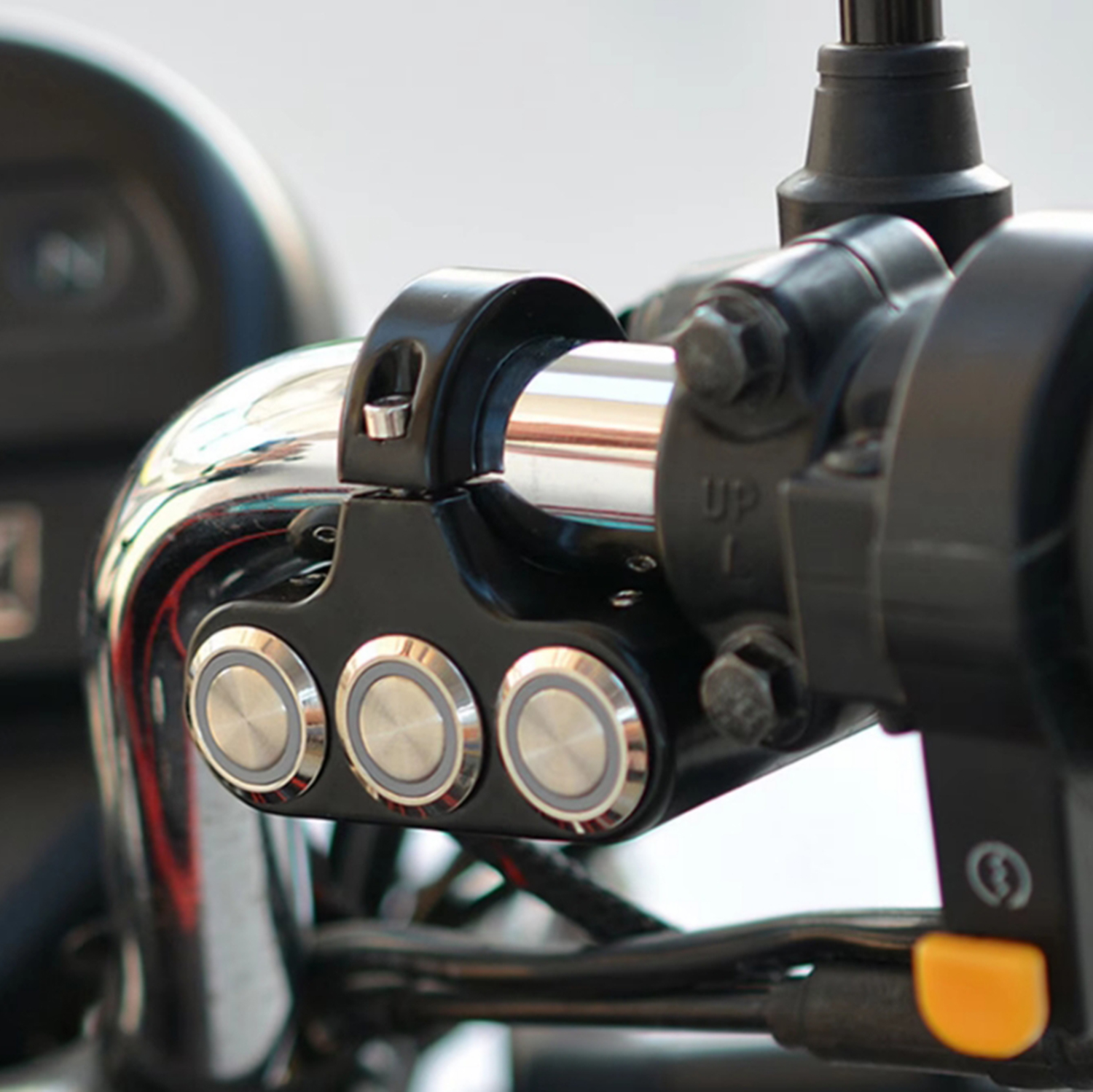 Motorcycle Mini Driving Light Switches 7/8"22mm Handlebar Mount Switch ...