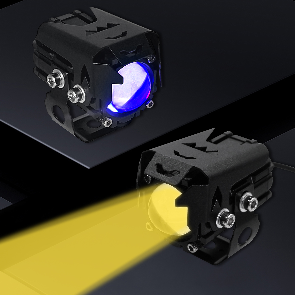 7 Modes Newly Upgraded Devil's Eyes Style Motorcycle Led Mini Driving ...