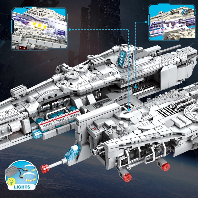 Space Frigate Building Blocks 966 Pcs Reobrix Space Bricks Toy Set ...